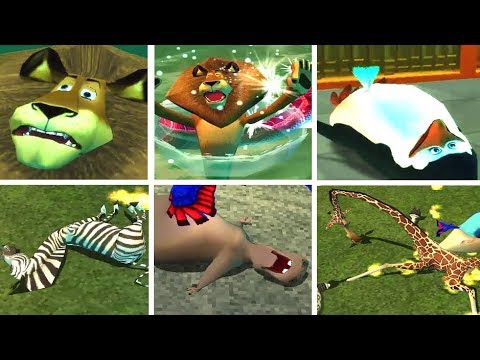 Madagascar All Deaths & Fails / 40 Ways to Die (Game Over) PS2