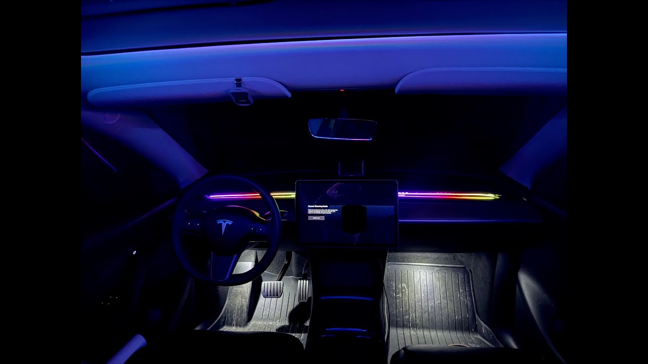 How to install Ambient Lighting in your 2022 Tesla Model Y! - YouTube
