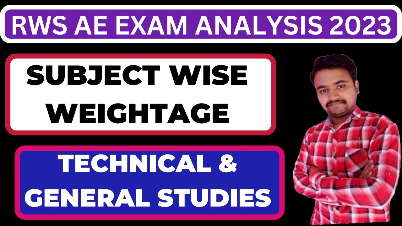 || RWS AE EXAM ANALYSIS 2023 || SUBJECT WISE WEIGHTAGE OF TECHNICAL ...