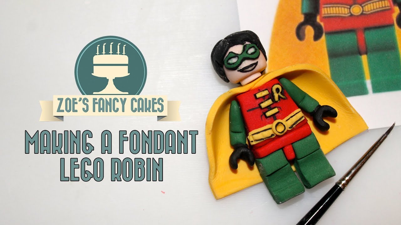 How to make a fondant lego Robin superhero How To Tutorial Zoes Fancy ...