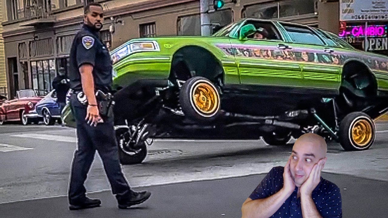 3 Wheel Motion in Traffic? Cruise To The Random Lowrider Events - YouTube