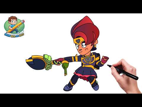 How To Draw Void Amber | Brawl Stars Drawing step-by-step easy drawing tutorial
