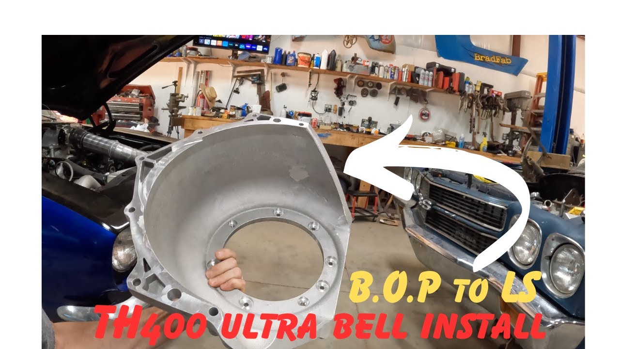 Ultra Bell install on a TH400 Transmission BOP to Chevy - YouTube