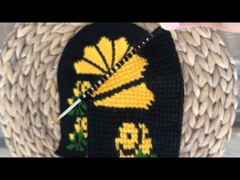 Tunus işi patik modelleri / güllü patik bölüm2 / burun kısmı yapımı