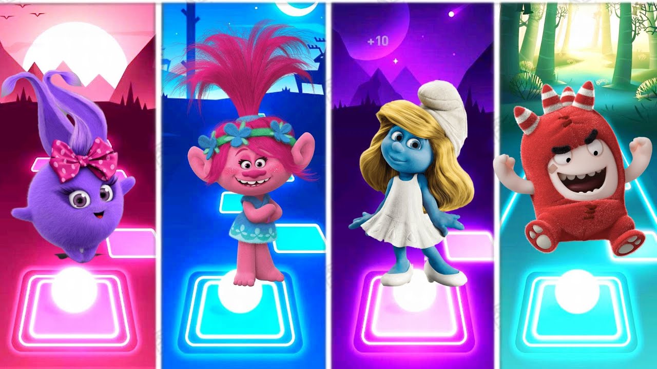 Sunny Bunnies Iris 🆚 Trolls, Poppy 🆚 Smurfette 🆚 Oddbods Fuse..🎶💯 Who ...