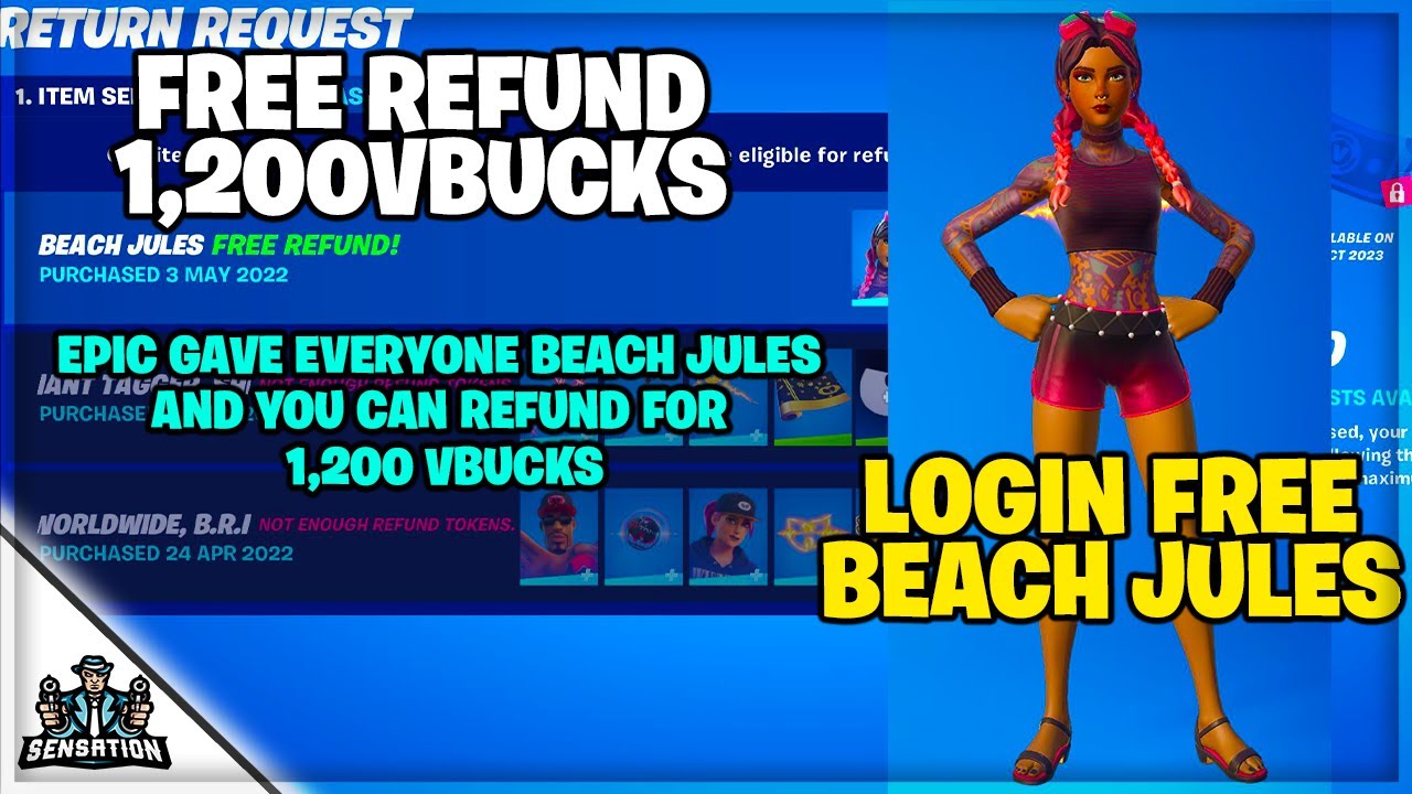 EPIC GAVE EVERYONE A FREE BEACH JULES SKIN THAT YOU CAN REFUND FOR ...