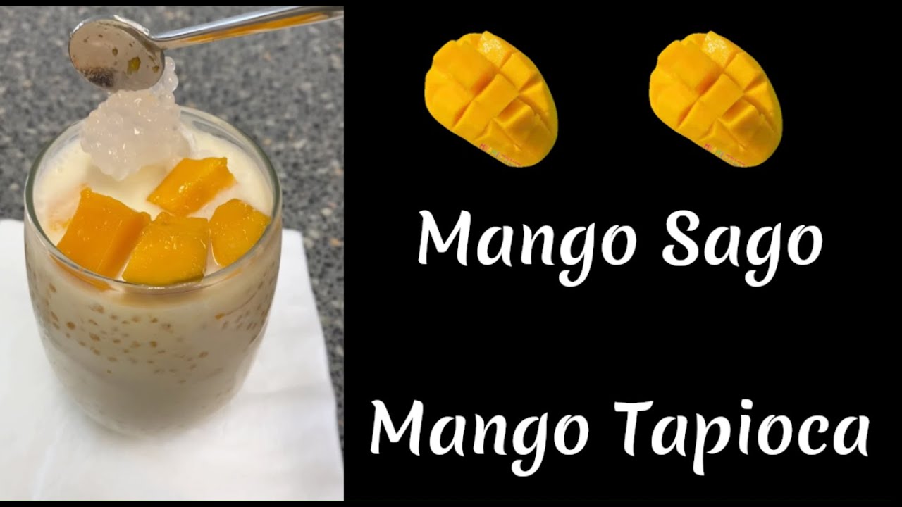 How To Make Creamy Mango Sago or Mango Tapioca Milk Drink - YouTube