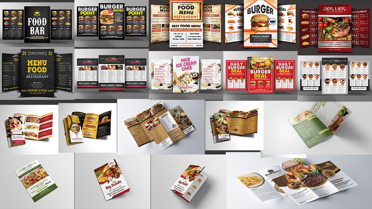 20+ Restaurant Food Menu Bundle Photoshop Tutorial - YouTube