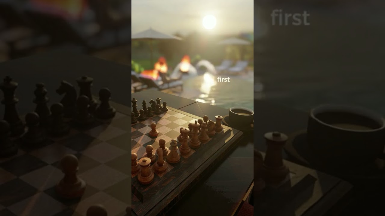 Lumion Coffee Chess Pool Scene Sunrise - YouTube
