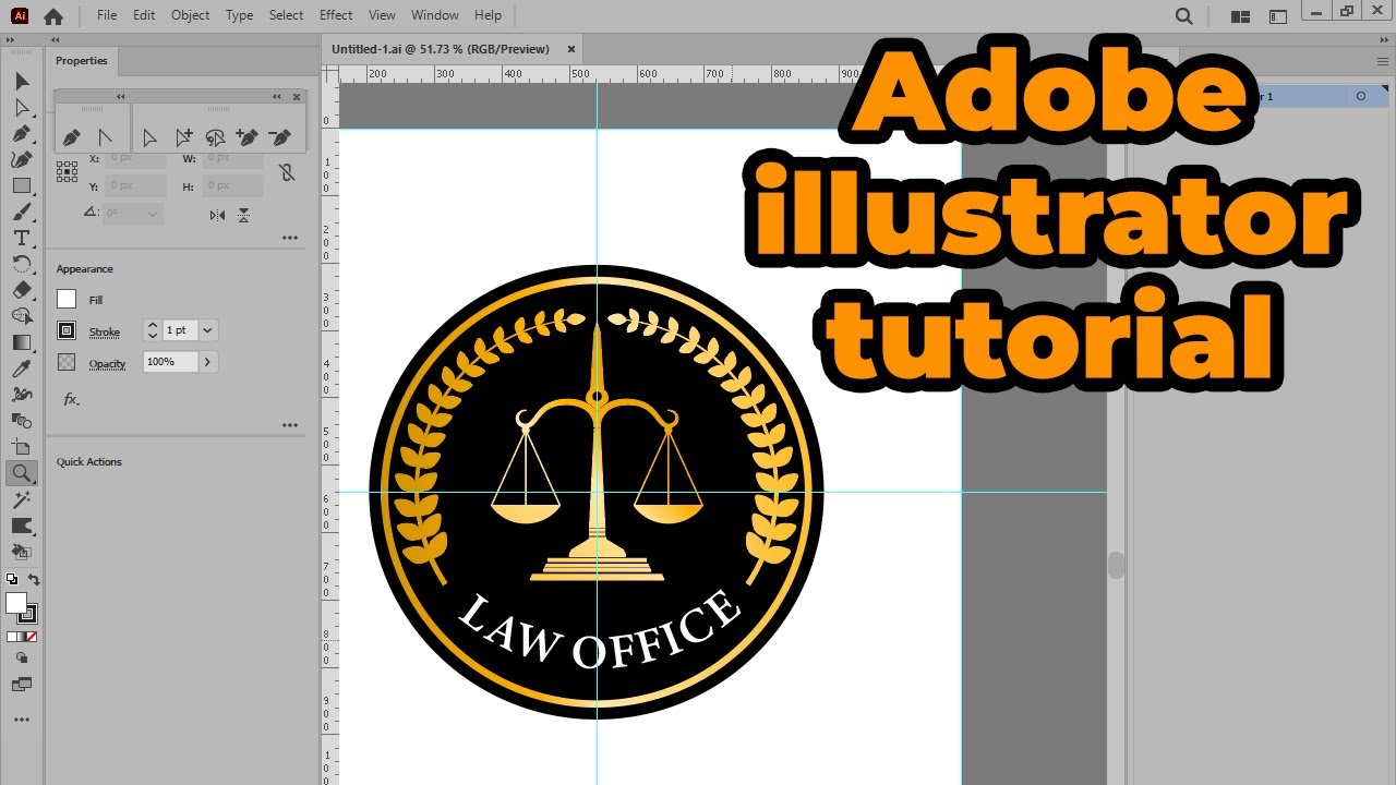 Learn how to make this law firm logo in Adobe illustrator. - YouTube