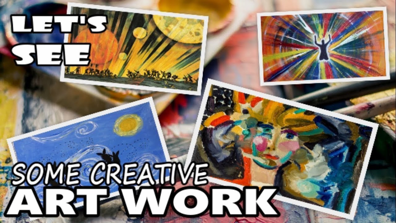 Some creative art work- series 08 - paintings - YouTube
