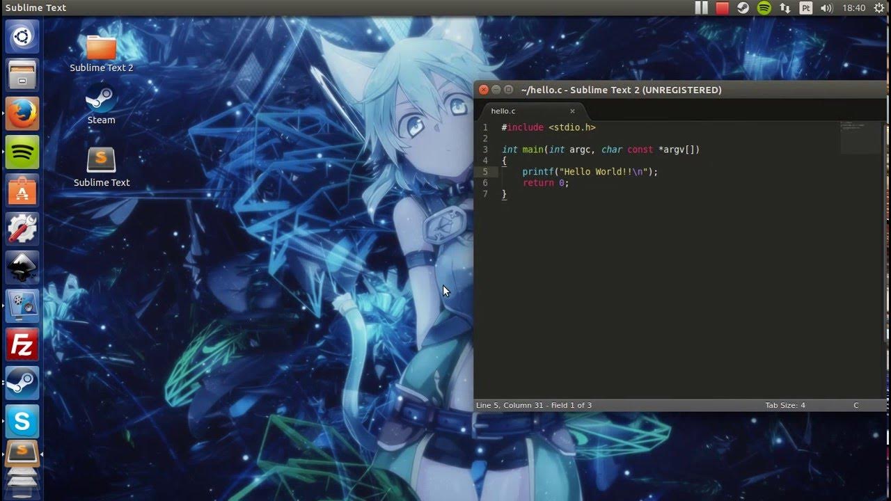Compilando e Rodando o código em Linguagem C no Linux (Ubuntu) - YouTube