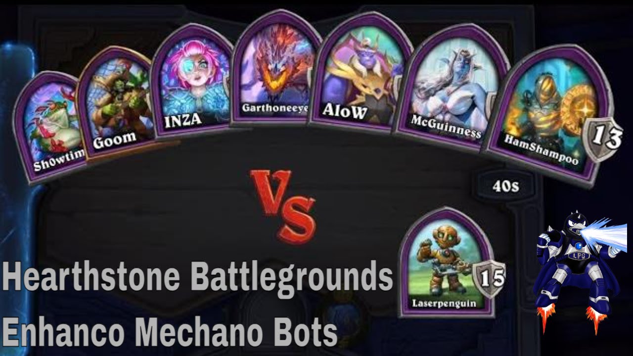 Hearthstone Battlegrounds Enhanco Mechano Bots - YouTube