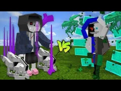 Xans vs Dust sans in minecraft pe - YouTube