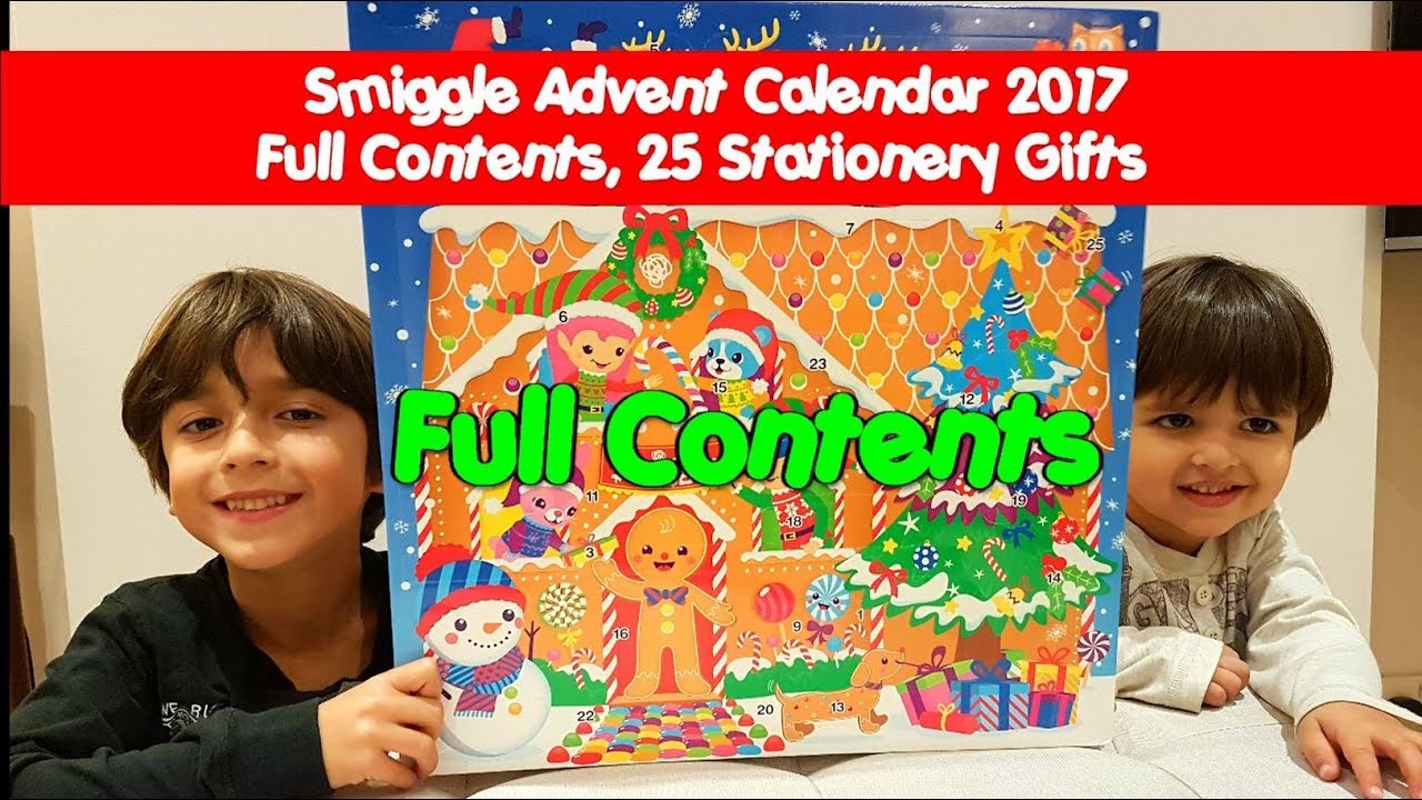 Smiggle Advent Calendar 2017 Full Contents Unboxing - YouTube