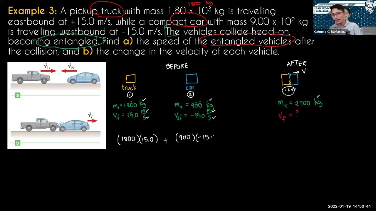 Sample Problem - Car Collision (Part 9) - YouTube