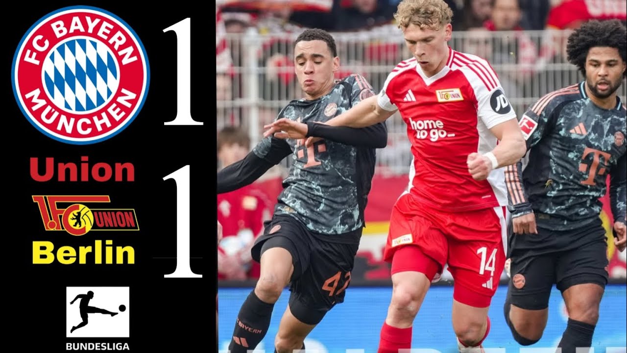 🔴 FC Bayern Munich vs Union Berlin 1-1 | Bayern Munich - Berlin ...
