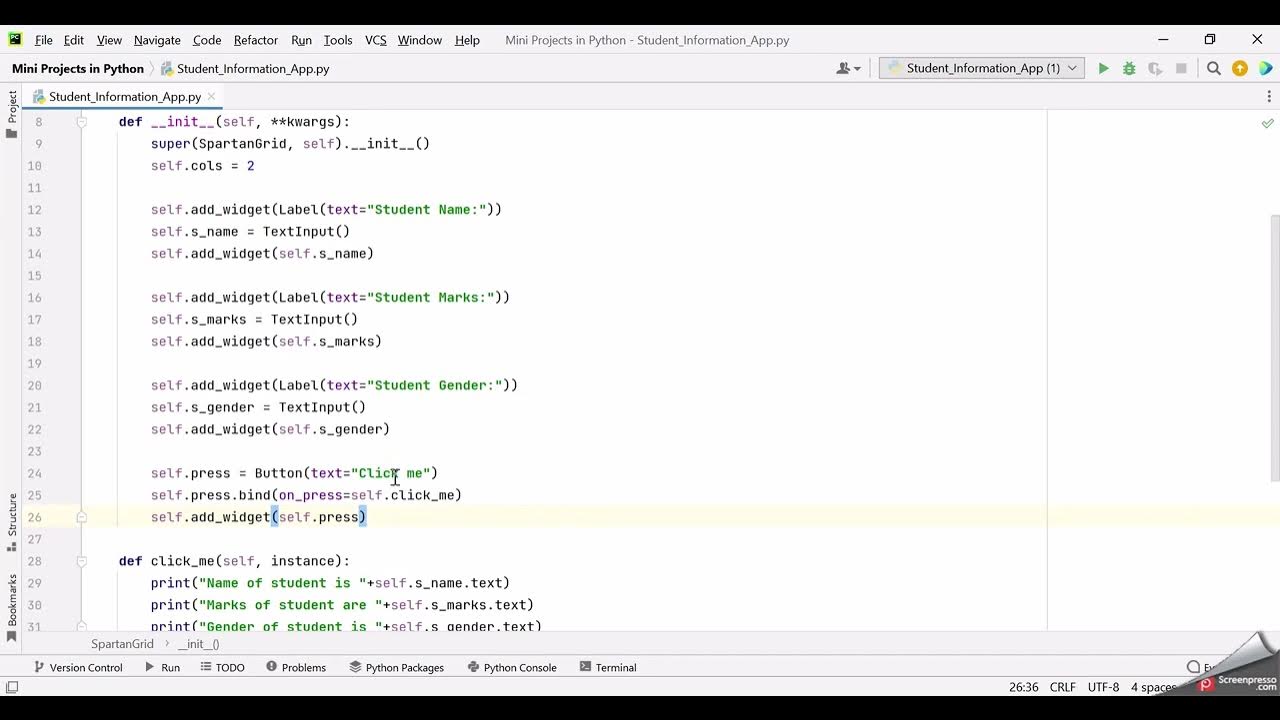 Student Information App | Creating a Student Information App with Kivy | Python GUI Tutorial ...