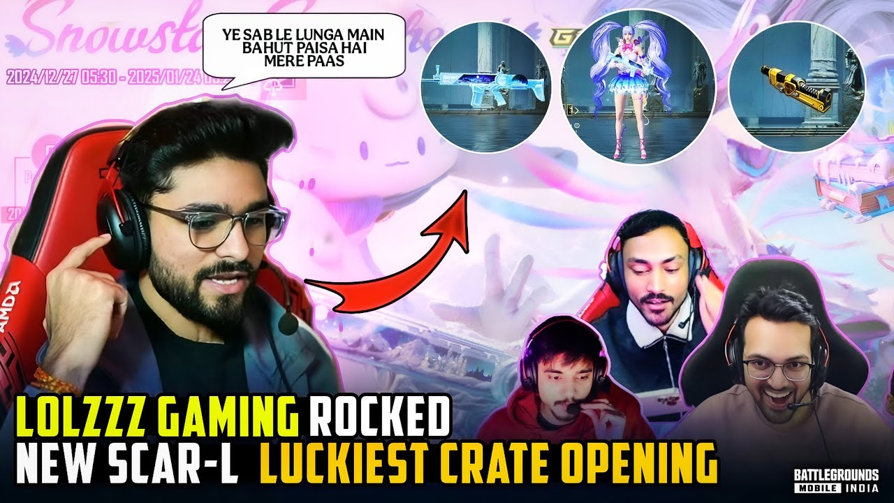 LolzZz Gaming Rocked🔥Everyone Shocked😱💀 (NEW SCAR-L) Luckiest Crate ...