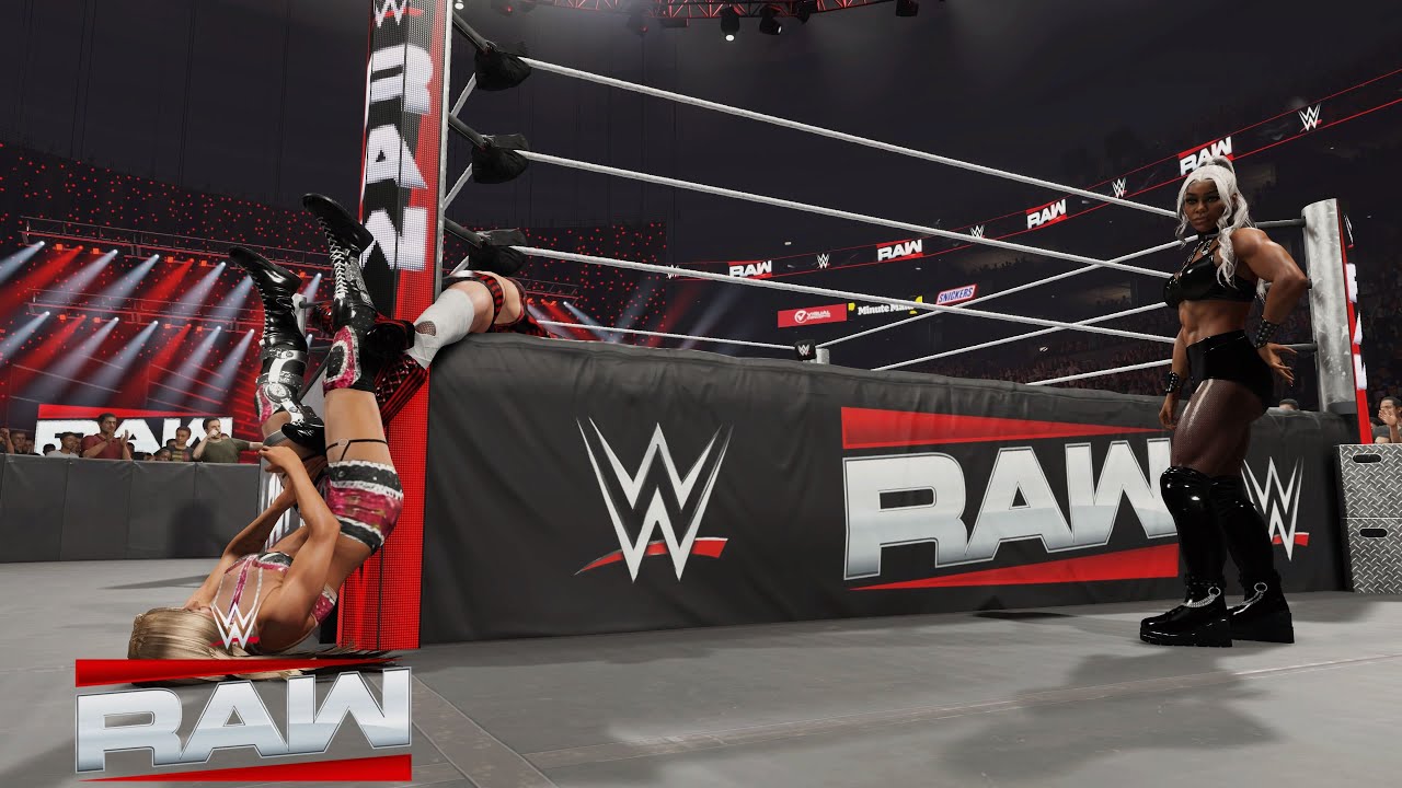 WWE 2K25 RAW - HEATHER RAE VS CHARLOTTE FLAIR (JADE CARGILL AT RINGSIDE ...
