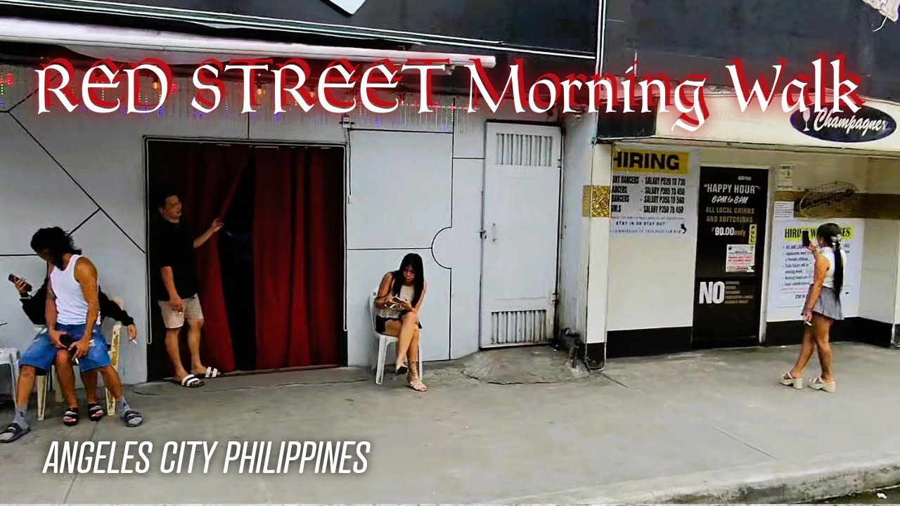 Angeles City RED STREET Morning Walking - YouTube