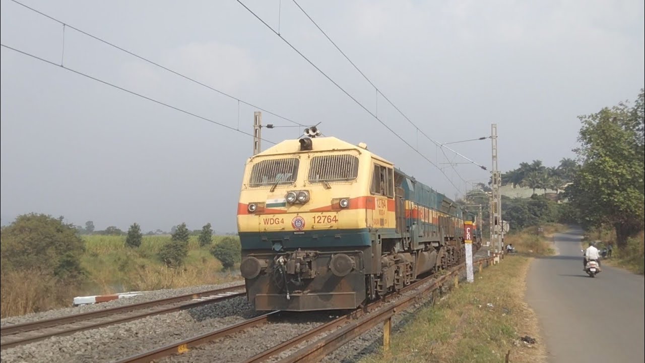 Kalyan Dual EMDs Accelerating Hard With Steel Coil Wagons :: Kamshet ...