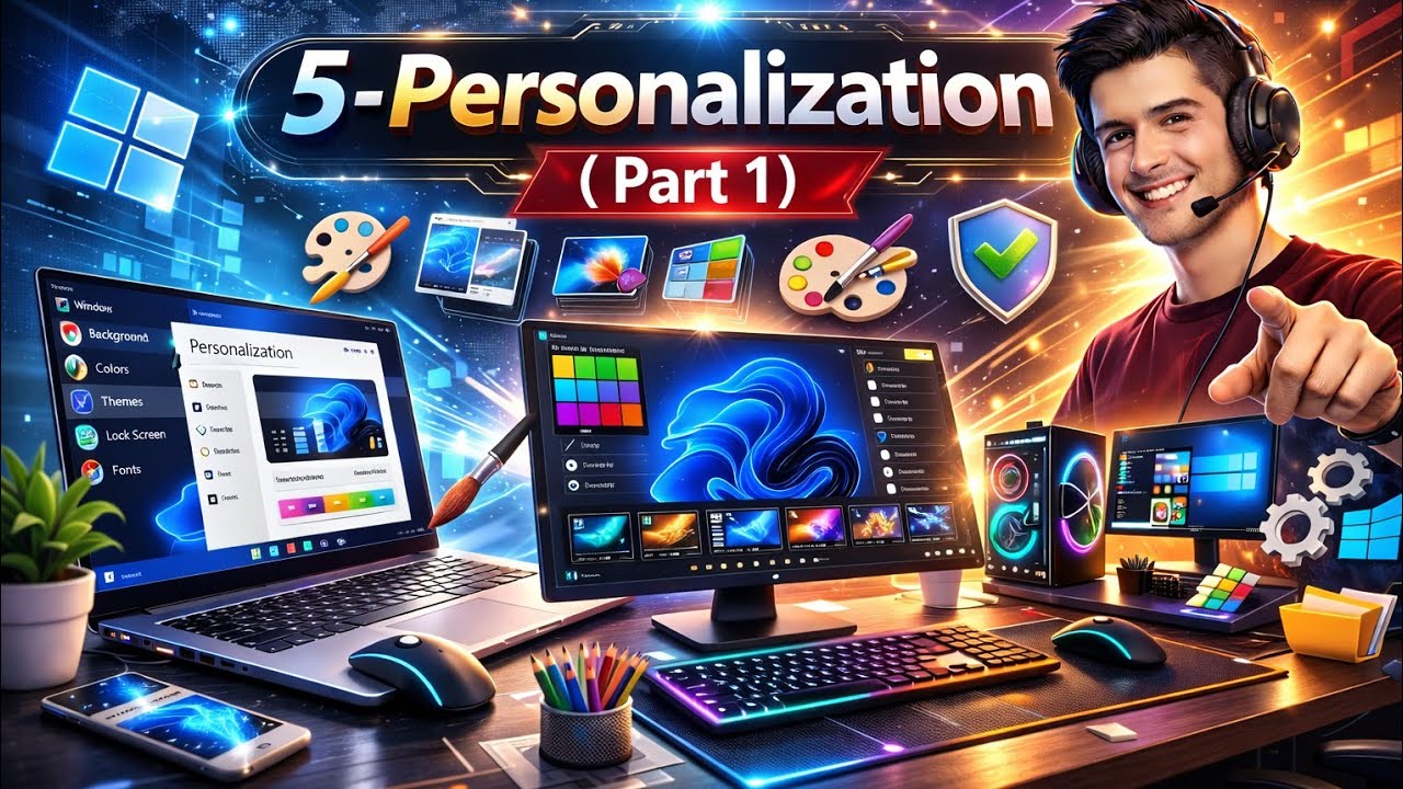 Windows 10/11 Personalization Settings (Part 1) | Computer Course - YouTube