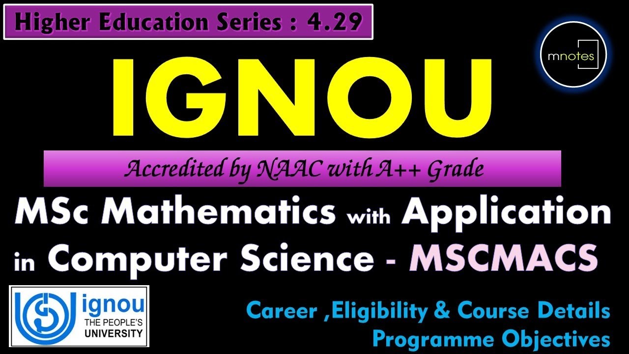 IGNOU | MSc Mathematics with Application in Computer Science | IGNOU in ...