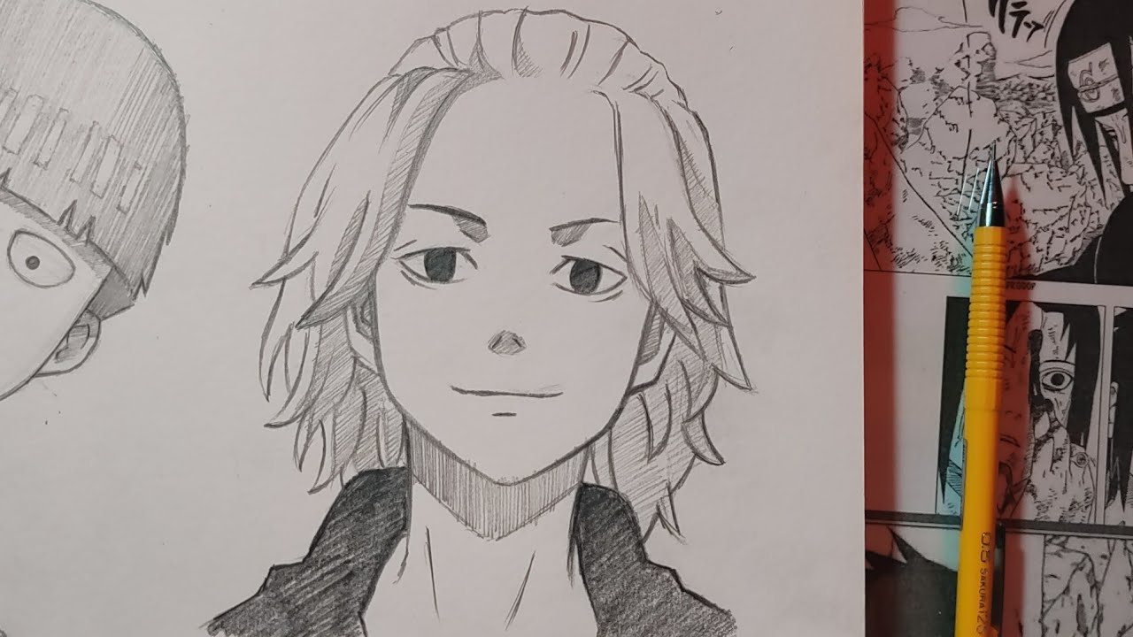 Mikey drawing from anime Tokyo Revengers | how to draw Mikey Step by ...