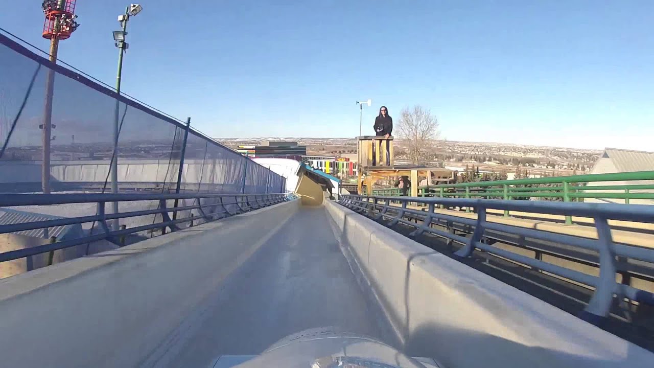 Bobsled ride at Calgary Olympic Park with a GoPro Hero 2 - YouTube