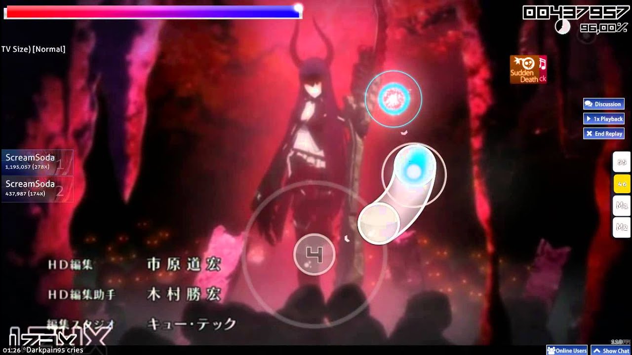 osu! Black Rock Shooter - supercell feat. Hatsune Miku (HR,SD) - YouTube