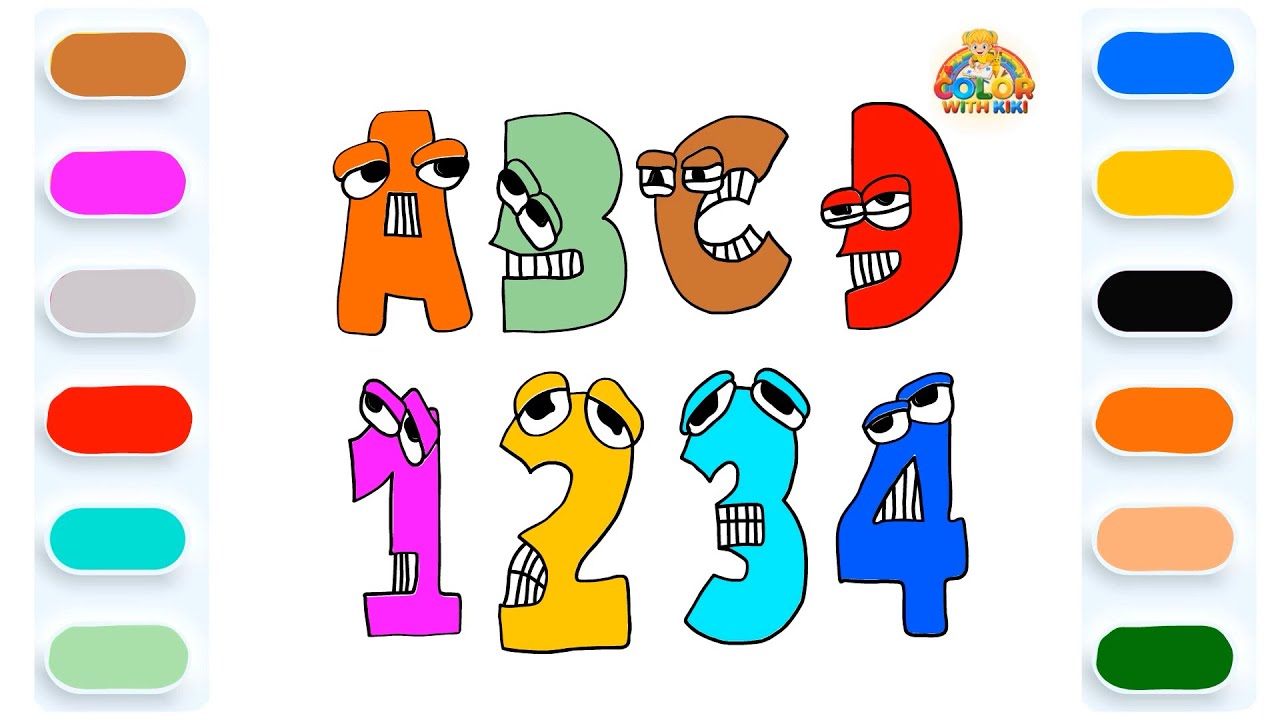 Learn to Draw Alphabet and Numbers Lore - Drawing and Coloring Tutorial ...