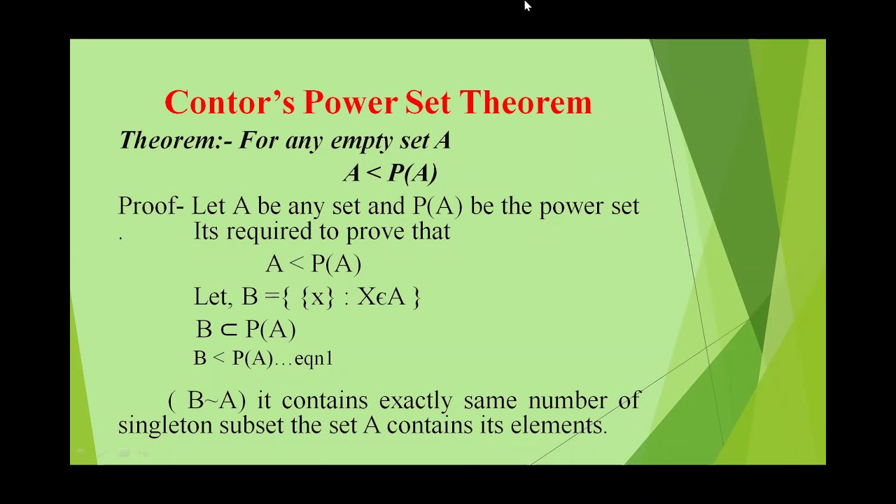 DISCRETE MATH CANTOR'S & BERNSTEIN THEOREM - YouTube