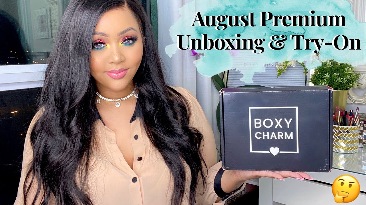 AUGUST BOXYCHARM $35 PREMIUM - 2020 🤭 || UNBOXING & TRY-ON || BEAUTY ...
