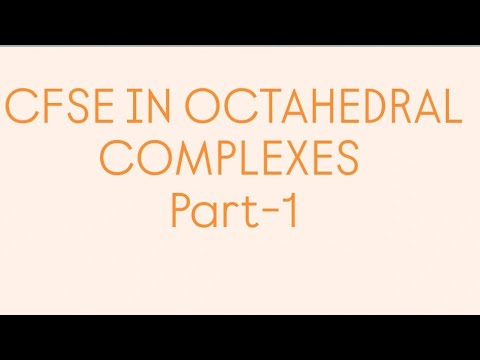 CFSE Crystal field splitting in octahedral complexes(Part_1)#msc #hpu # ...