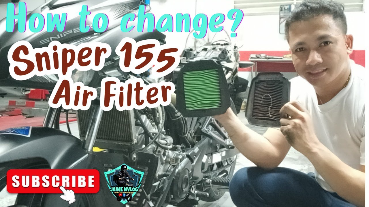 SNIPER 155 AIR FILTER ( HOW TO CHANGE AIR FILTER) #diy #turtorial # ...