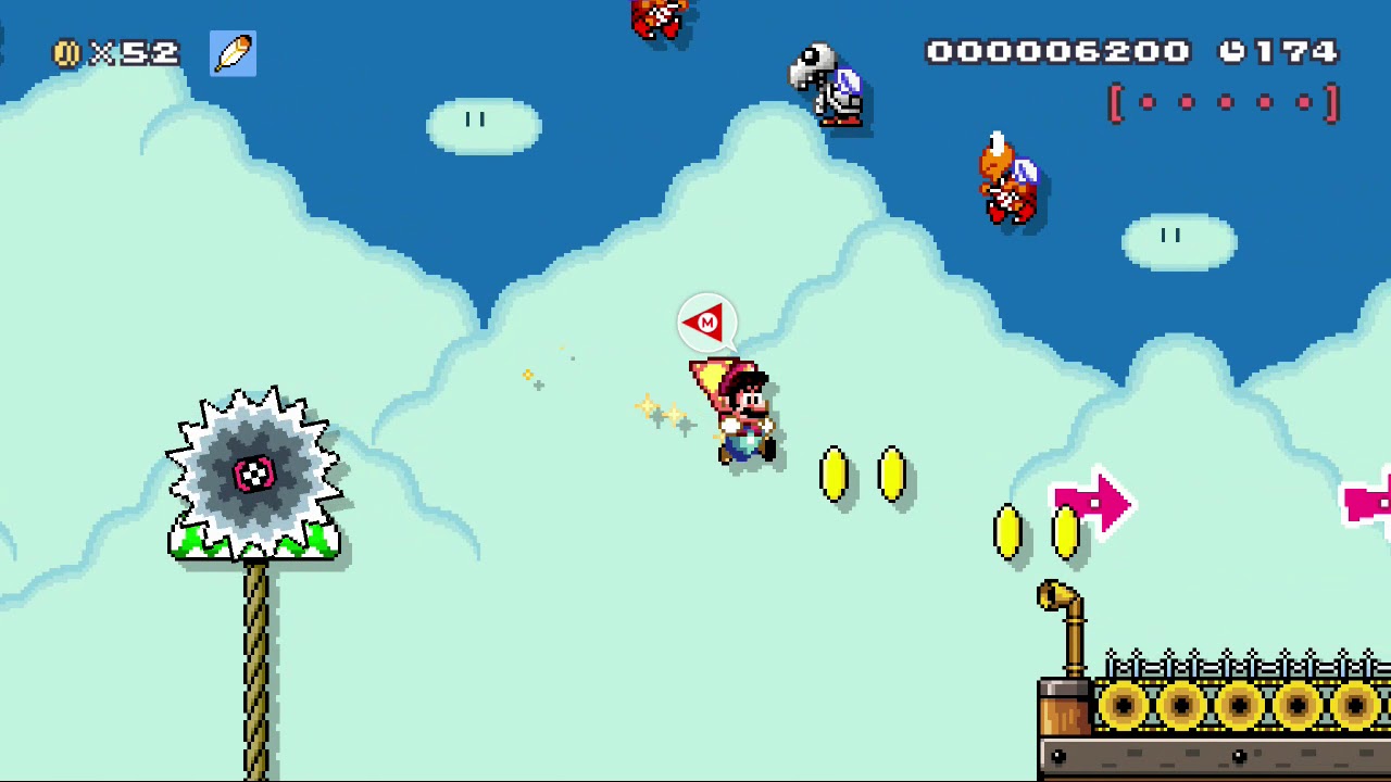 [Super Mario Maker 2] Mario's Aviation Exam | 5KG-JPT-SKF - YouTube