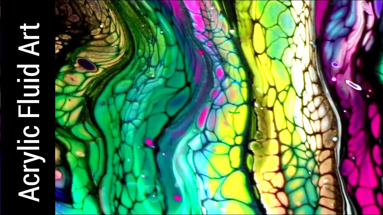 Acrylic Pouring Fluid art - YouTube