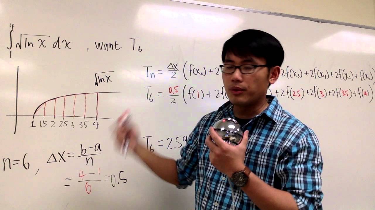 Stewart Calculus, Sect 7 7 #11a Trap Rule - YouTube