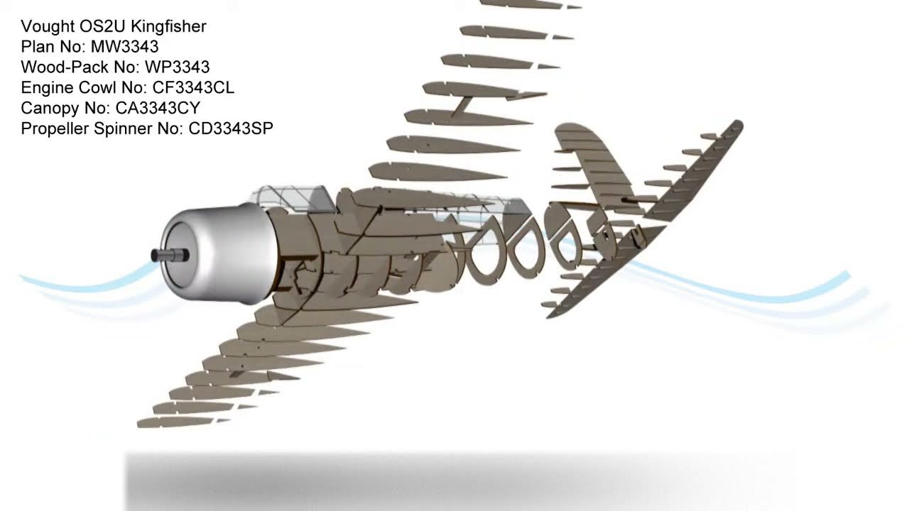 Vought OS2U Kingfisher RC Model Plan - YouTube