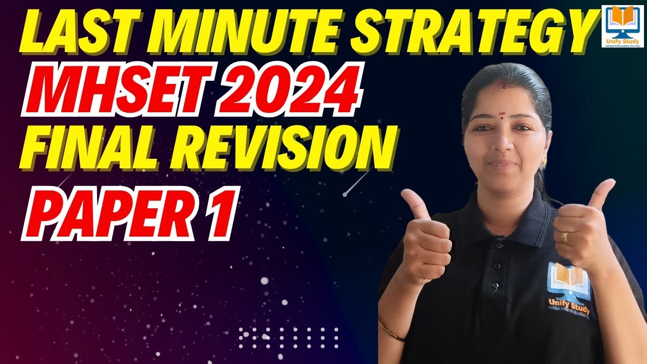 MH SET Paper 1 Final Revision with Last Minute Strategy | MH SET 2024 # ...