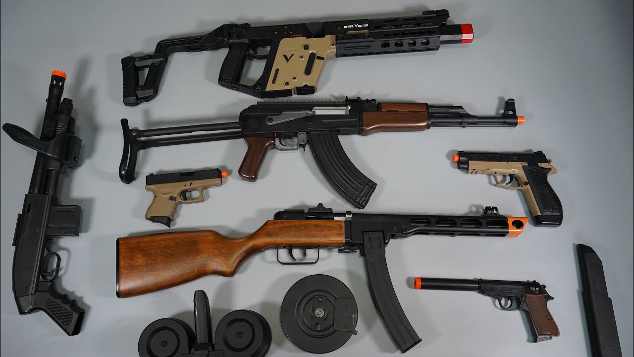 Drum Magazine Airsoft Toy Gun - PPSh-41 - KRISS Vector - AK47 - M870 ...