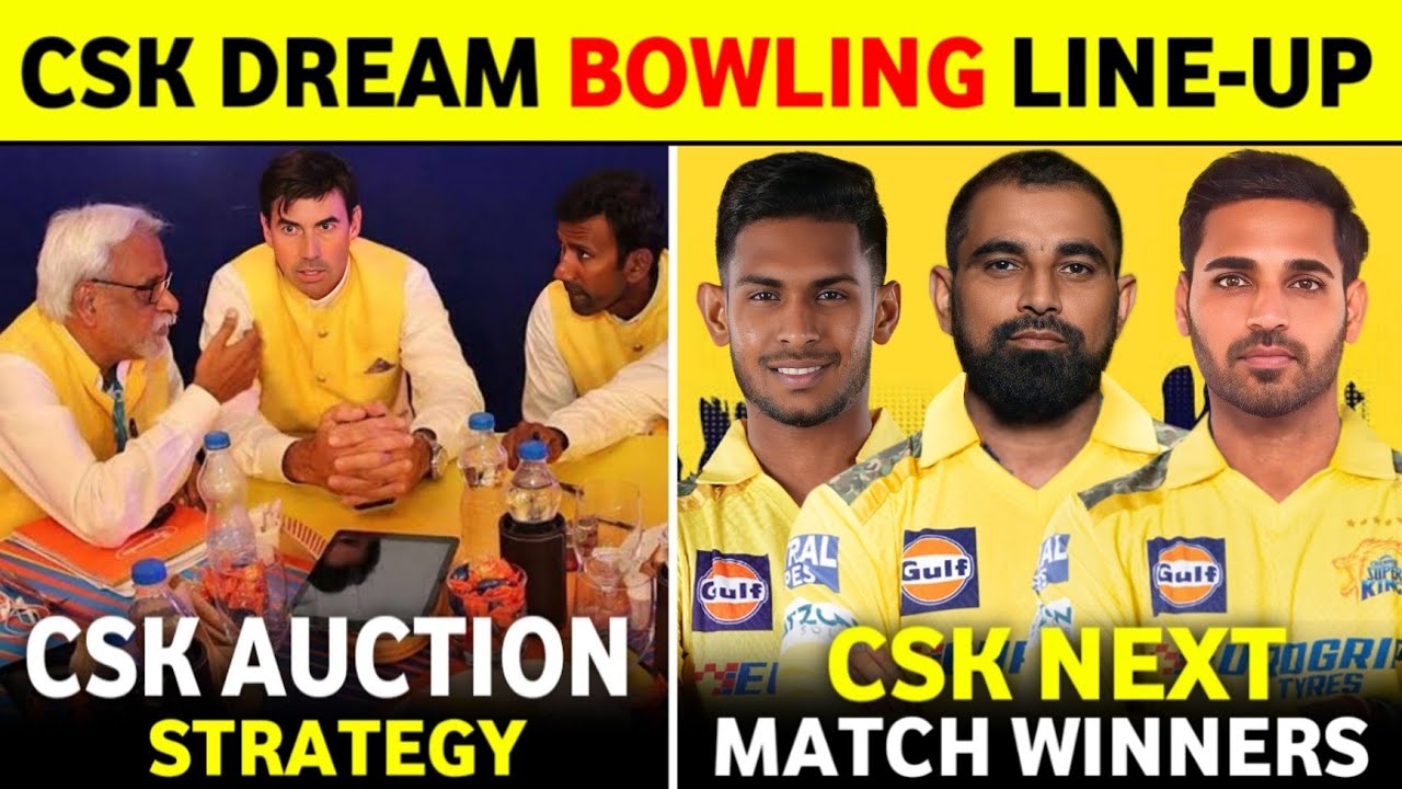 Mega Auction 2025 : CSK Target Dream Bowling Line-up | CSK Best Bowling ...