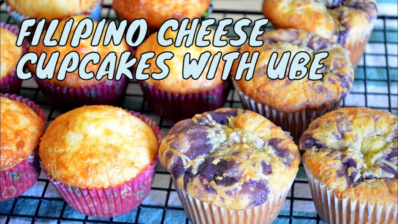 HOW TO MAKE FILIPINO CHEESE CUPCAKES WITH UBE (RECIPE #76) - YouTube