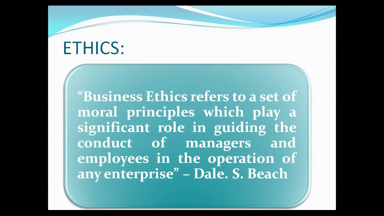 Business Ethics Definition