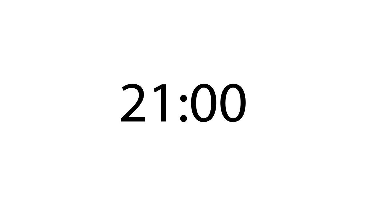 Professional 21 minute | 21:00 timer - YouTube