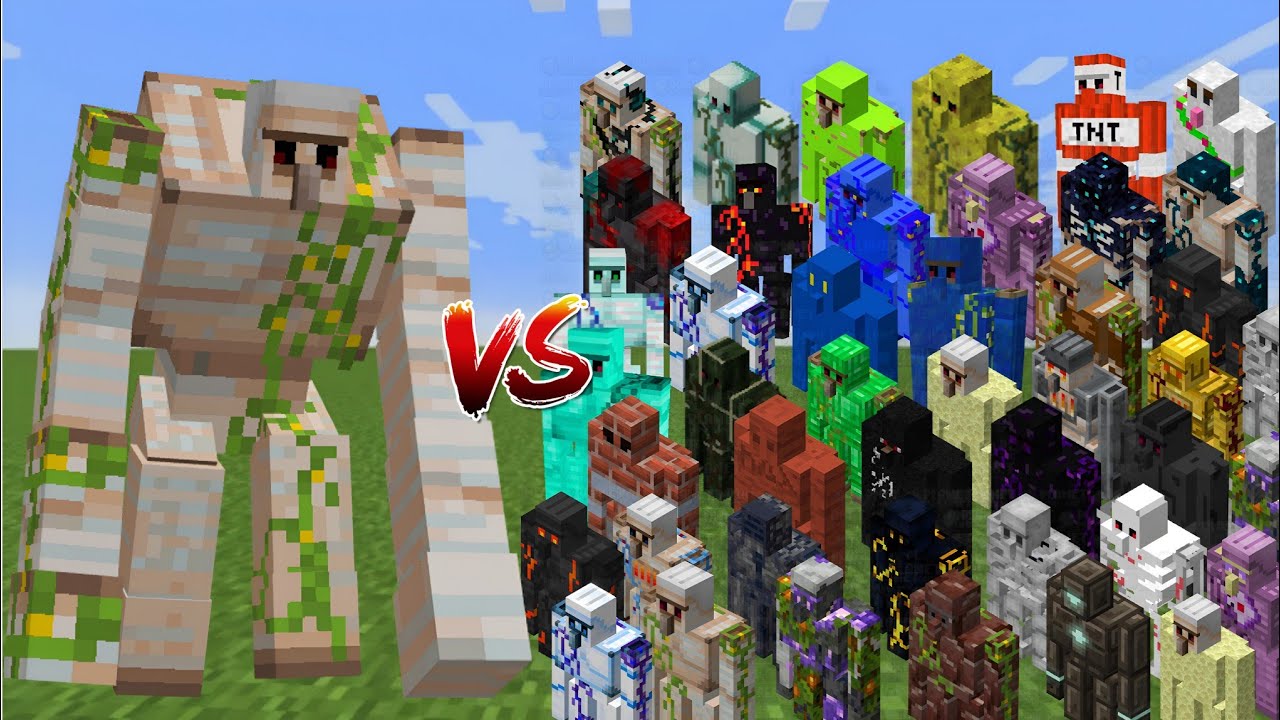 ALL EXTRA GOLEM VS MUTANT IRON GOLDEN • MINECRAFT MOBS BATTLE ...