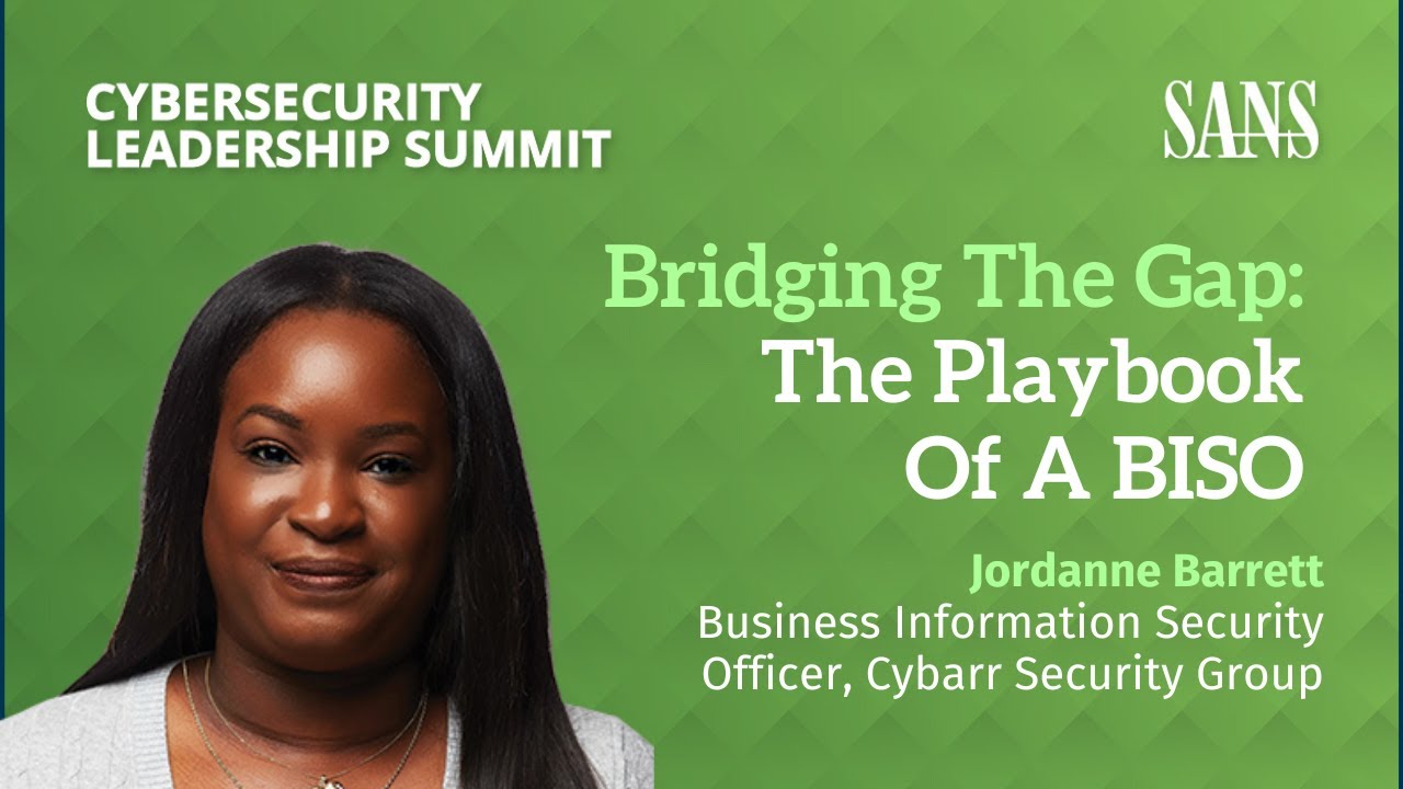 Bridging The Gap: The Playbook Of A BISO - YouTube