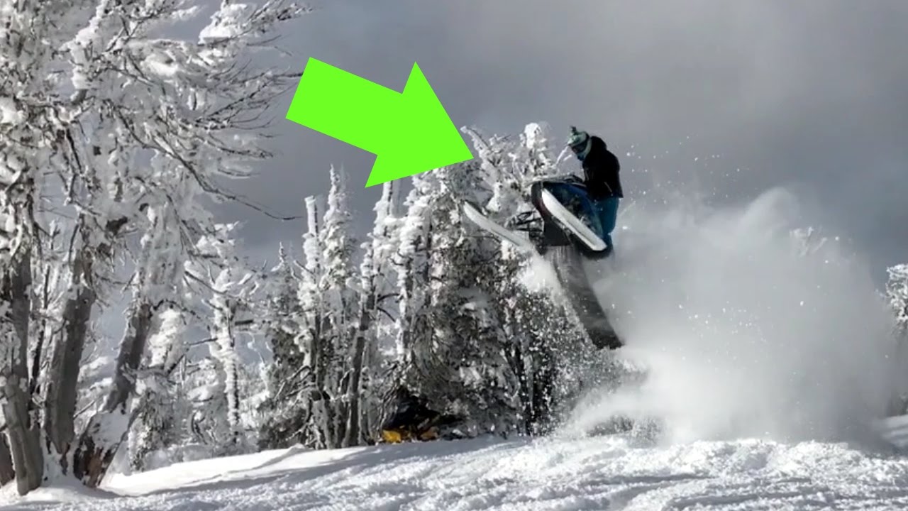 JUMPING THE SNOWMOBILE!! - YouTube