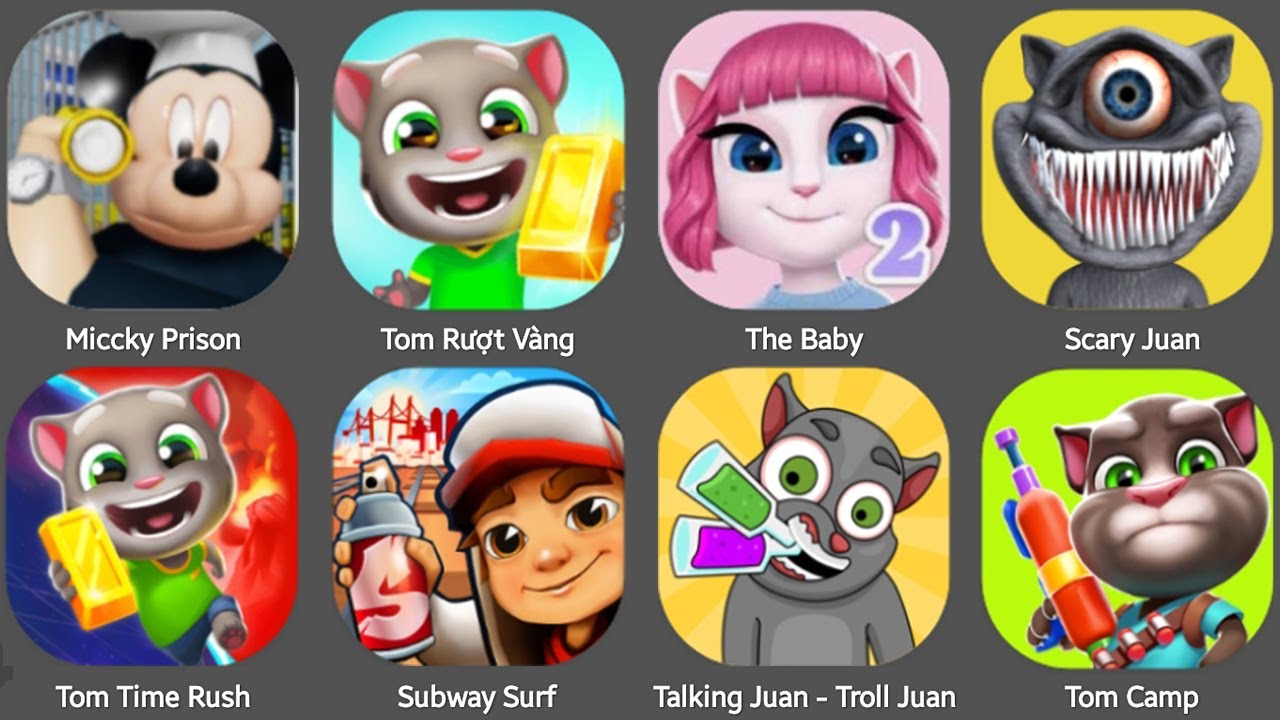 Mickky Mouse Roblox,Tom Time Run,Scary Juan,The Baby,Tom Camp,Talking ...
